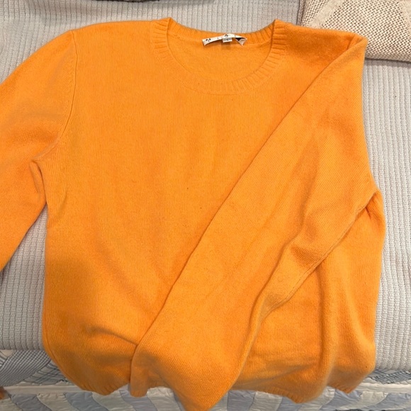 Sweaters | Orange Crew Neck Cashmere Sweater Size L | Poshmark
